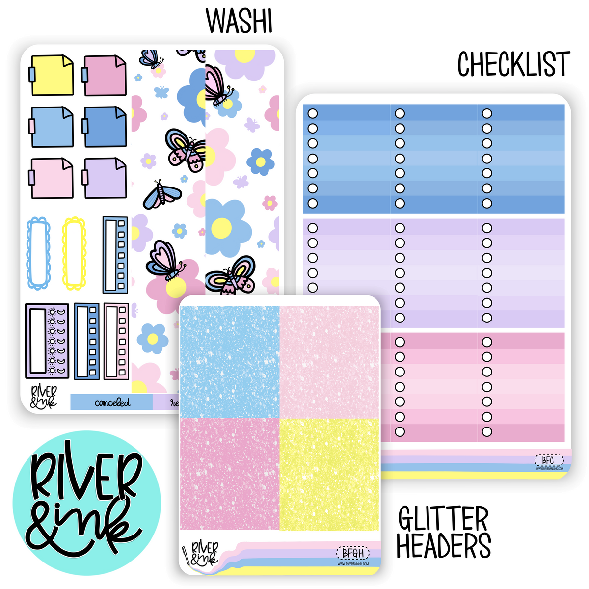 Butterfly Flutter | Weekly Vertical Planner Stickers Kit Add Ons ...