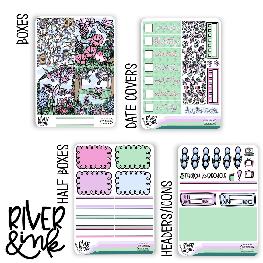 Spread Your Wings | Mini Weekly Planner Stickers Kit – River & Ink