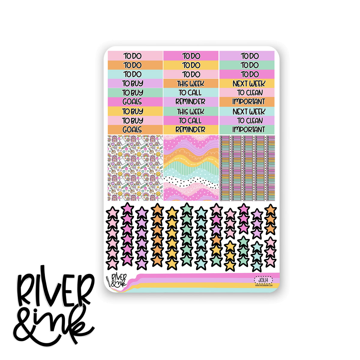 Joy of Learning | Vertical Stickers Kit Planner Stickers – River & Ink