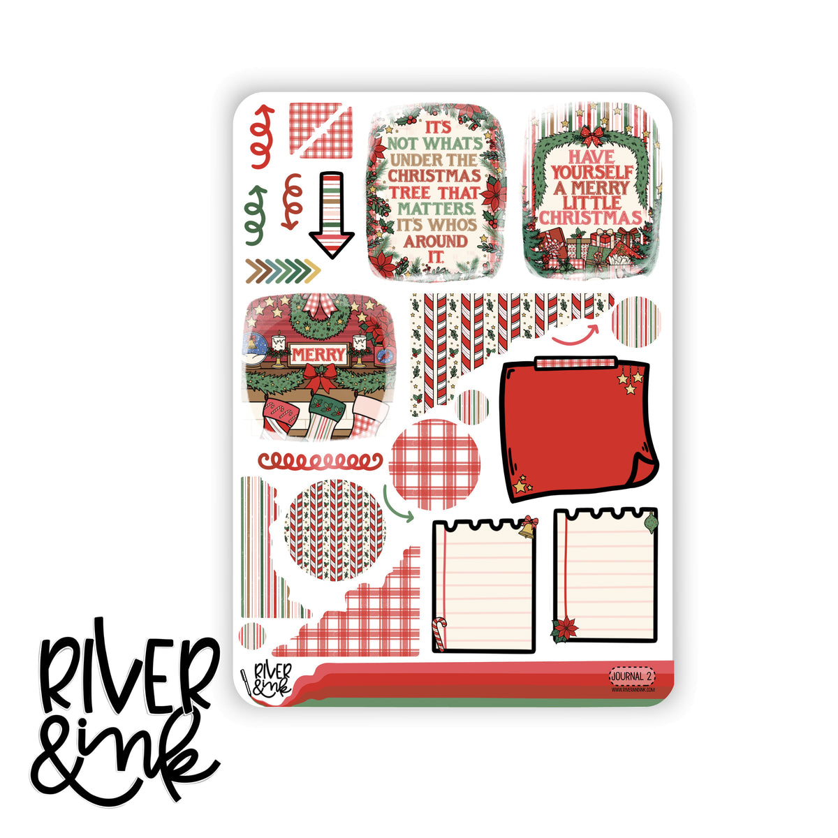 Merry Little Christmas | Journaling Stickers Kit – River & Ink