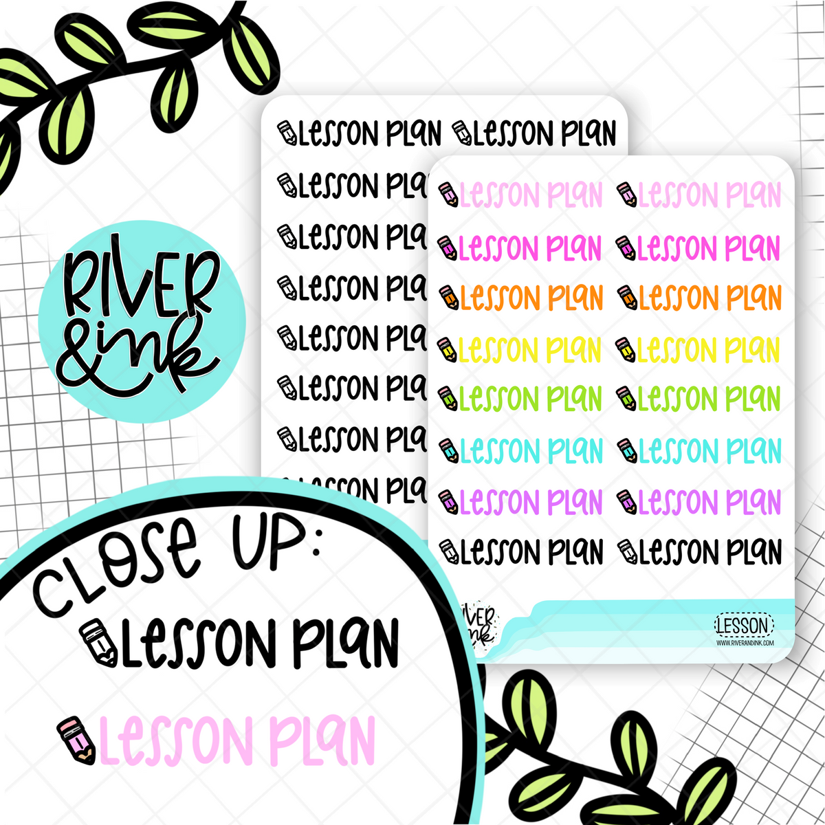 Lesson Plan | Hand Lettered Planner Stickers – River & Ink